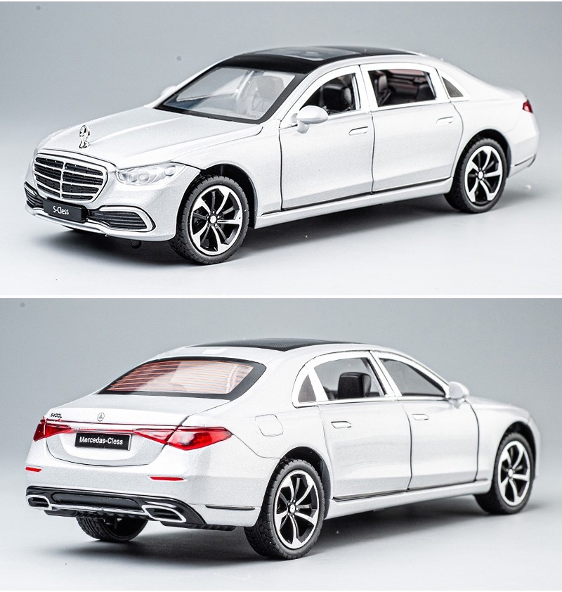 1:24 Scale Diecast Mercedes Benz S-Class S400L With Lights Up,Engine Sounds | Shopee Malaysia