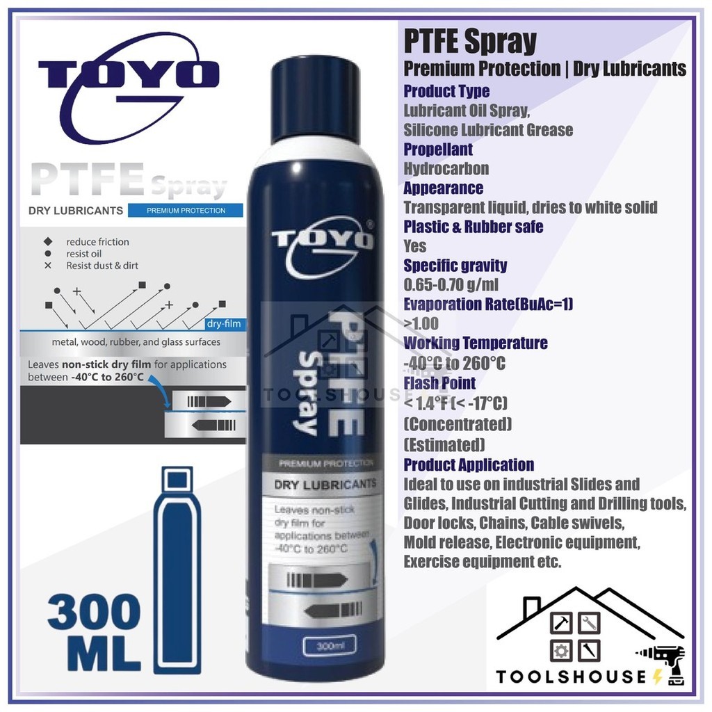 Toyo-G PTFE Spray Dry Lubricants (300ml) 喷雾干燥润滑剂 | Shopee Malaysia