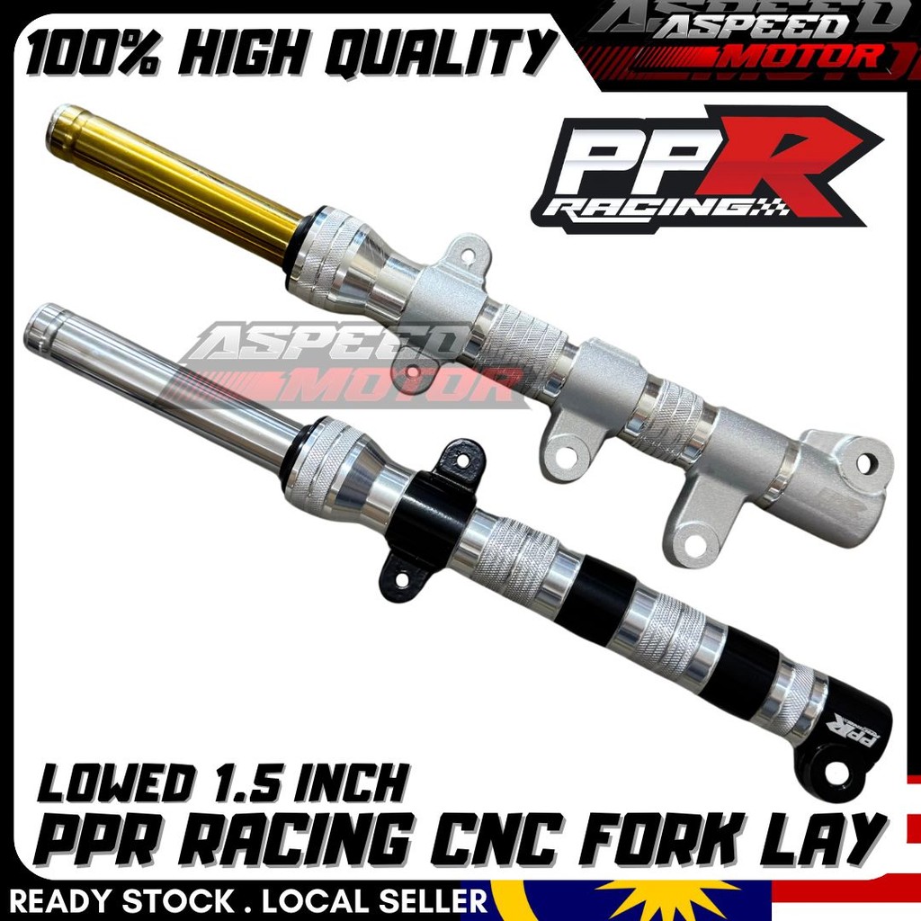 💯 PPR RACING CNC ALLOY FORK LAY FRONT FORK Y15ZR Y15 Y16ZR LC135 LC4S ...