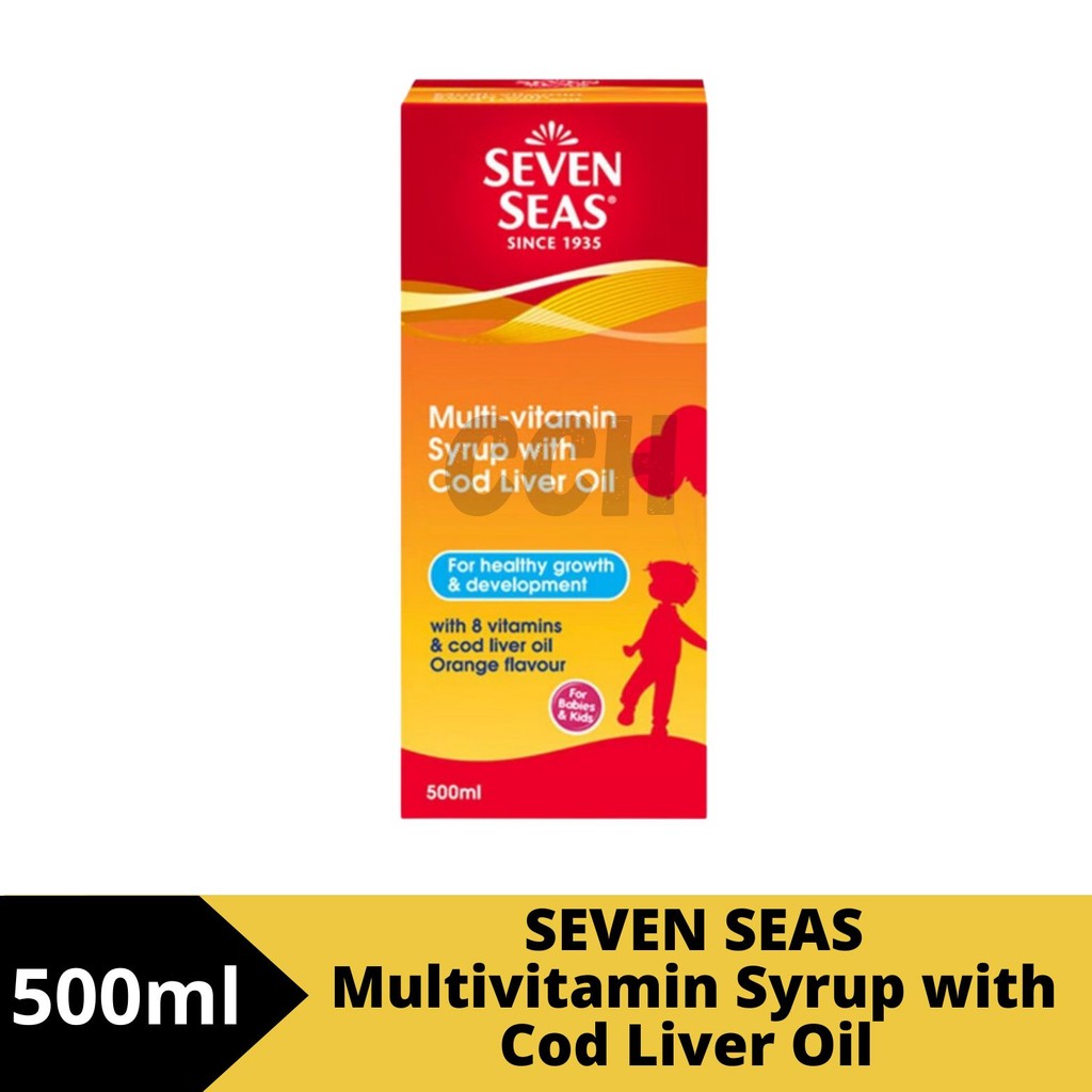 Seven Seas Multi-Vitamin Syrup with Cod Liver Oil (For healthy growth ...