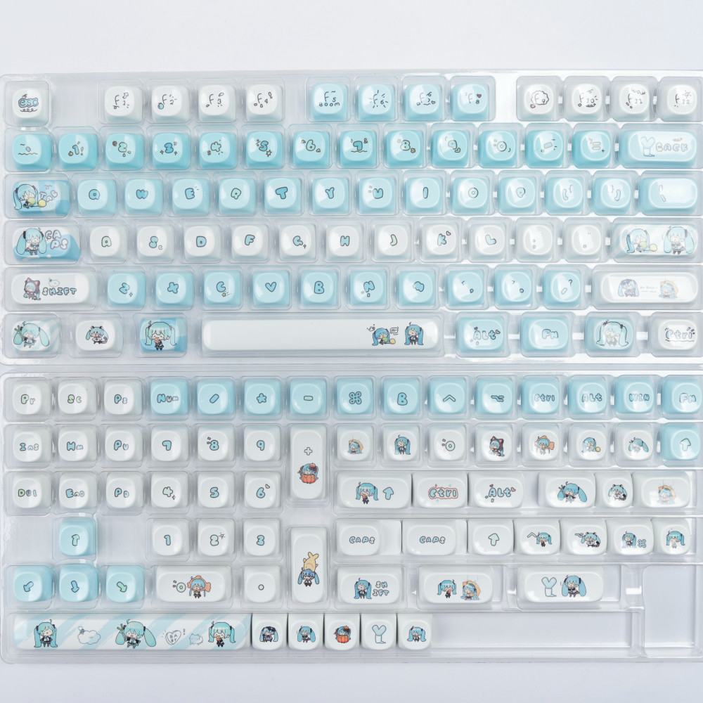 Hatsun Miku Ceramic Keycaps MOA Profile 138 Keys DYE-SUB Ceramic Glazed ...