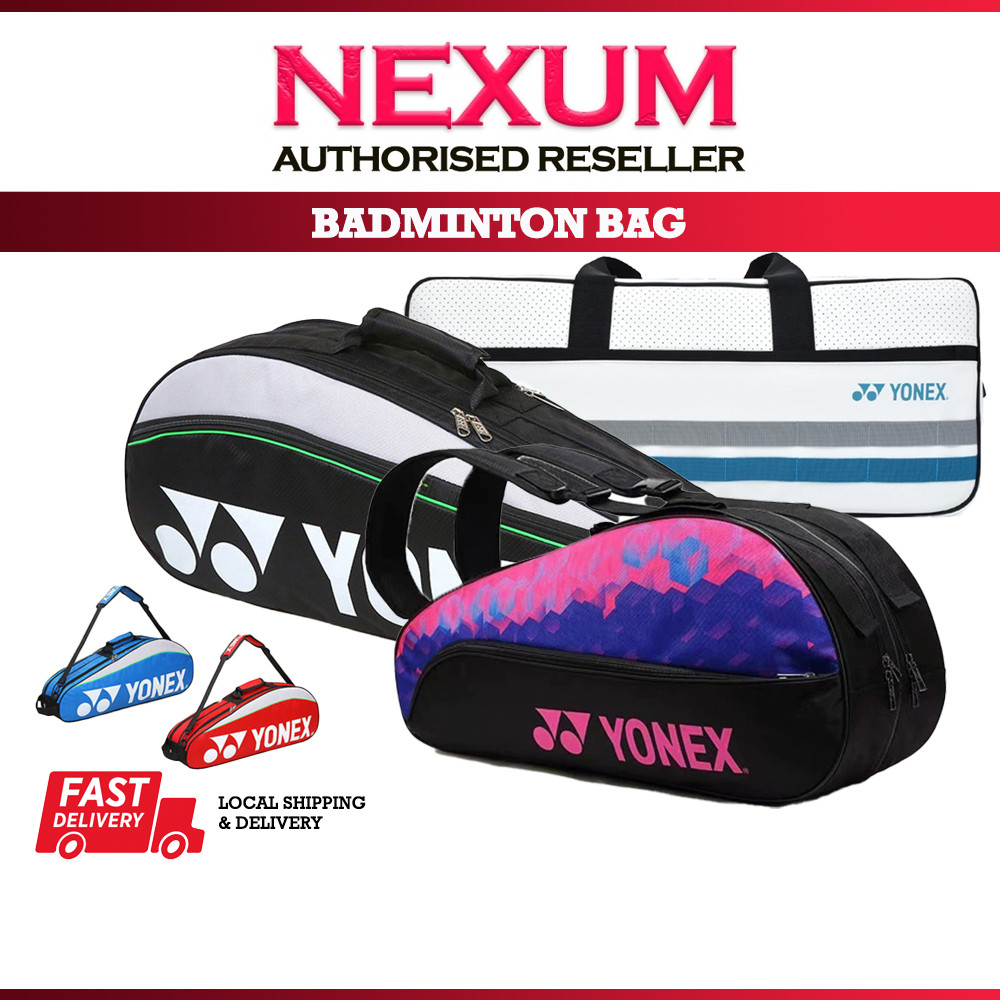 Yonex Badminton Bag Waterproof Double Compartment Strap Batang Raket ...