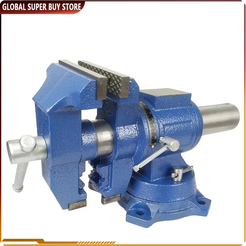 5" Bench Vise Ductile Cast Iron Bench Vise with 360° Flexible Swivel ...