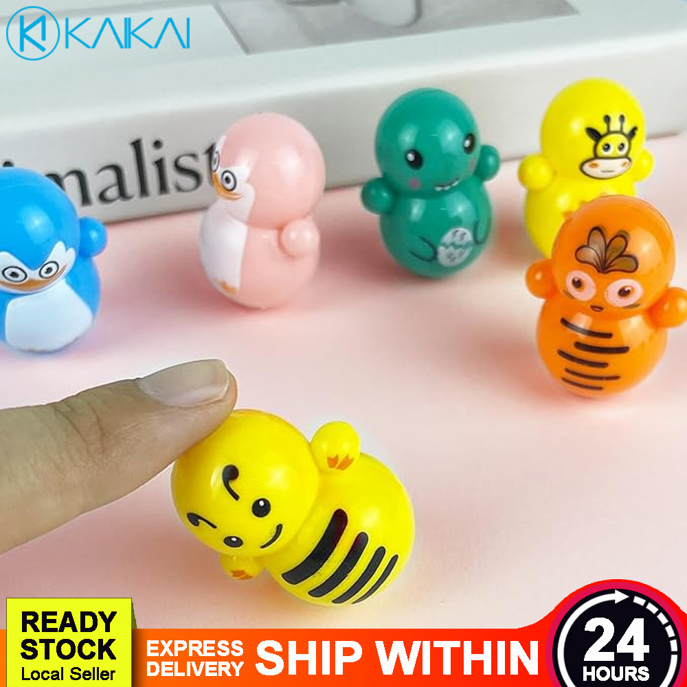 🔥 ENDLESS WOBBLE FUN 🔥 Mini Cartoon Roly Poly Toy Self-Righting Fidget ...