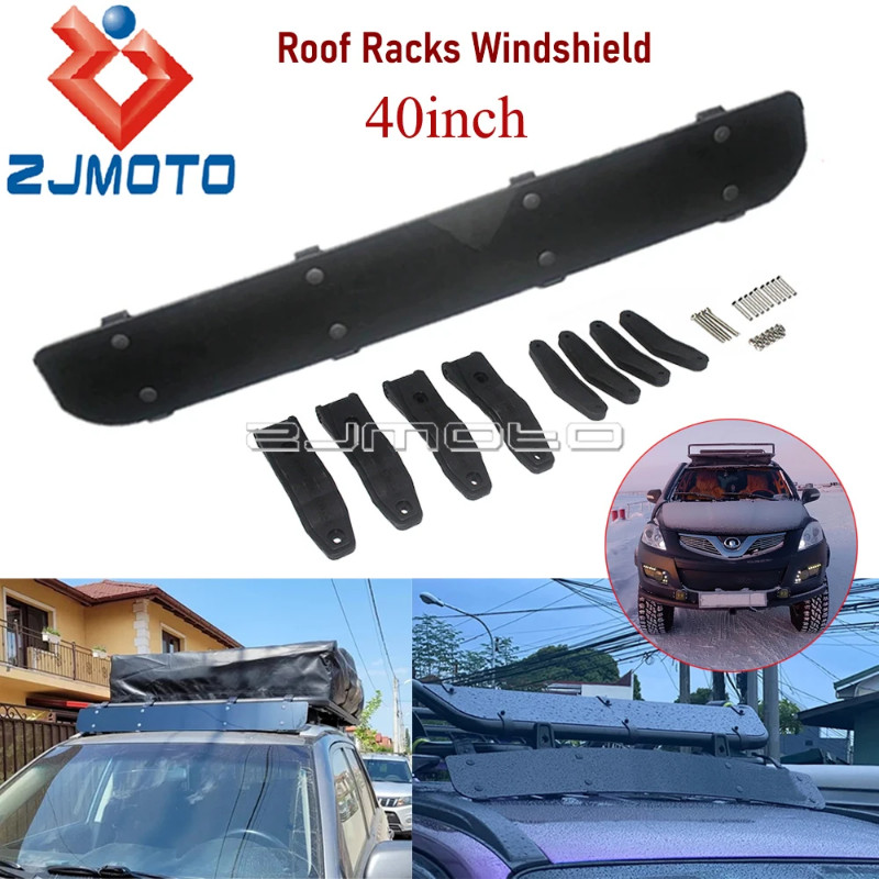 Car Top Roof-Racks Windshield 40inch Long Air Deflector Universal Roof ...
