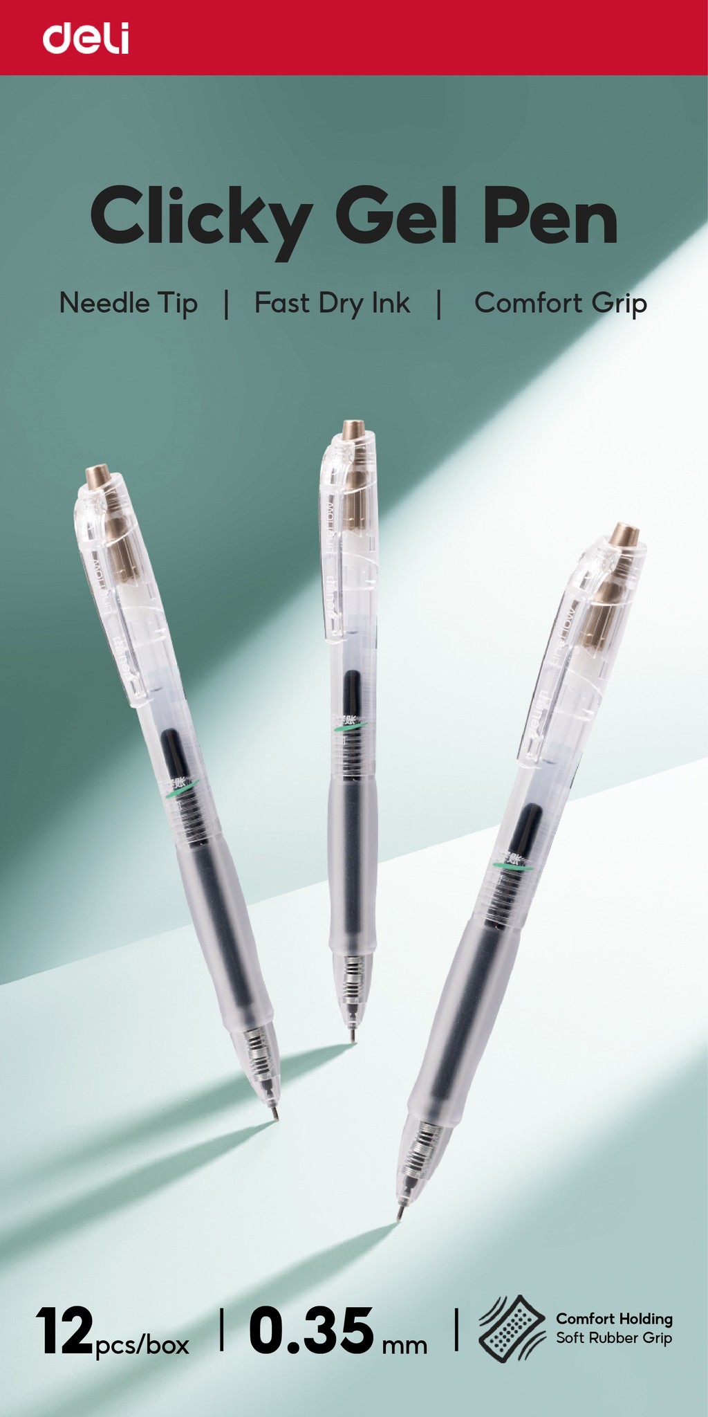 Deli Enduro Gel Pen 0.35mm Fine Bullet Tip Super Smooth Writing Fast ...
