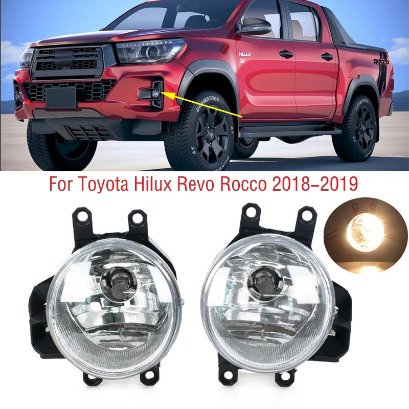 Car Front Bumper Fog Lamp Light For Toyota Hilux Revo Rocco 2018-2019 ...