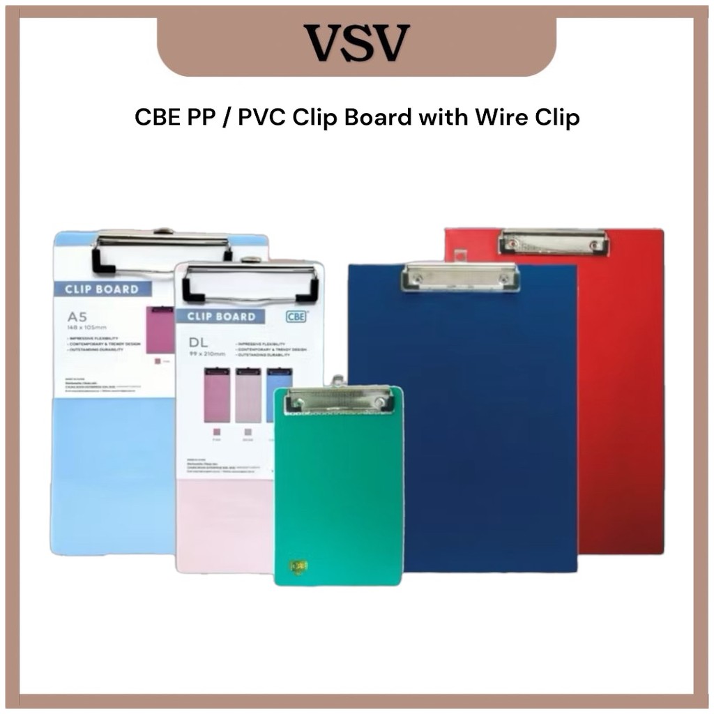 CBE PP / PVC Clip Board with Wire Clip | Shopee Malaysia