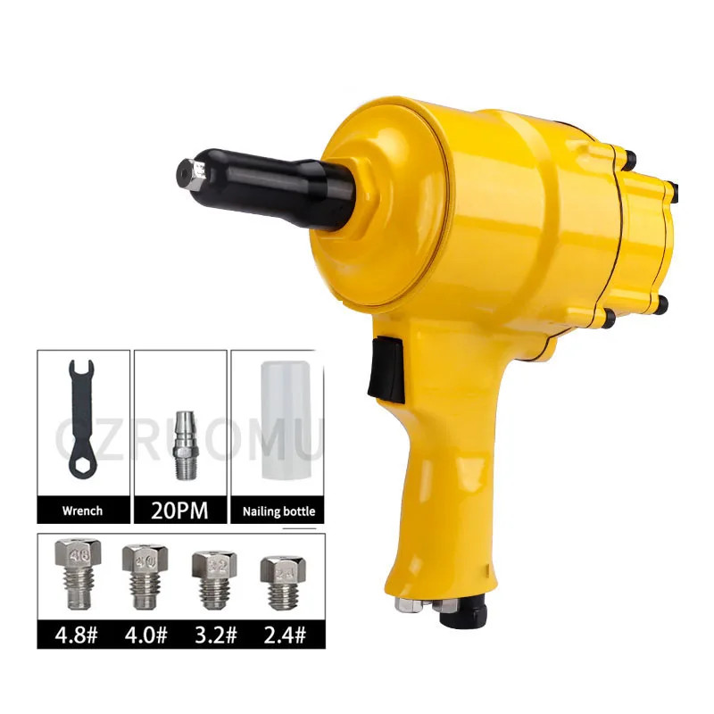 Handheld Powerful Pneumatic Air Blind Rivet Gun Two-Jaw Automatic Nail ...