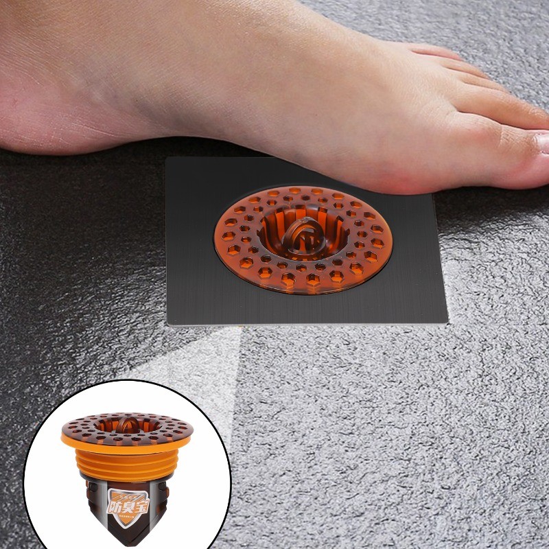 Double Opening Magnetic Floor Drain Plug - Bathroom Deodorizer Strainer ...