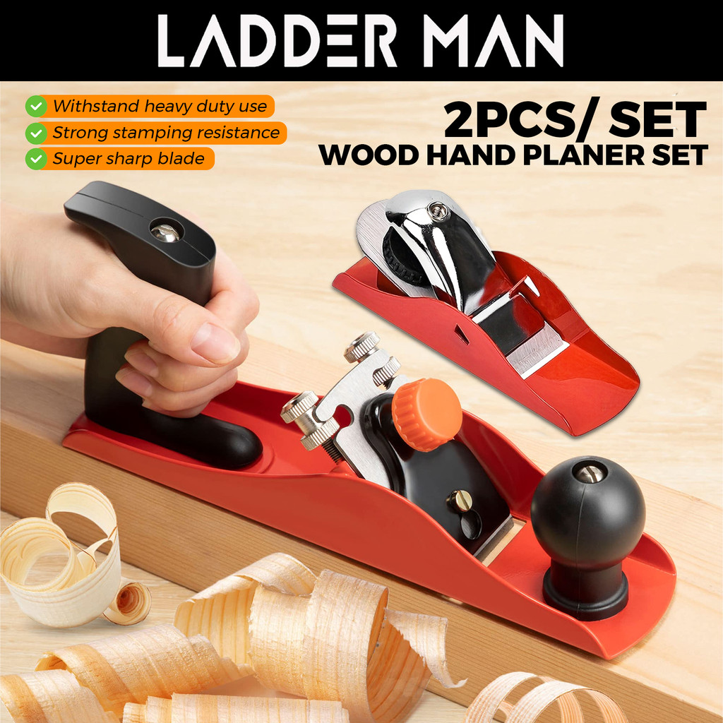 2pcs Wood Hand Planer Set for Carpenter Woodworking Kayu Ketam Gosok ...