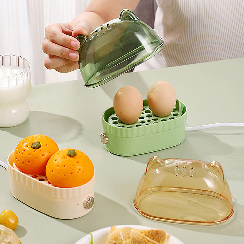 220V Multifunction Mini Electric Egg Boiler Cooker Steamer Half Boiled ...