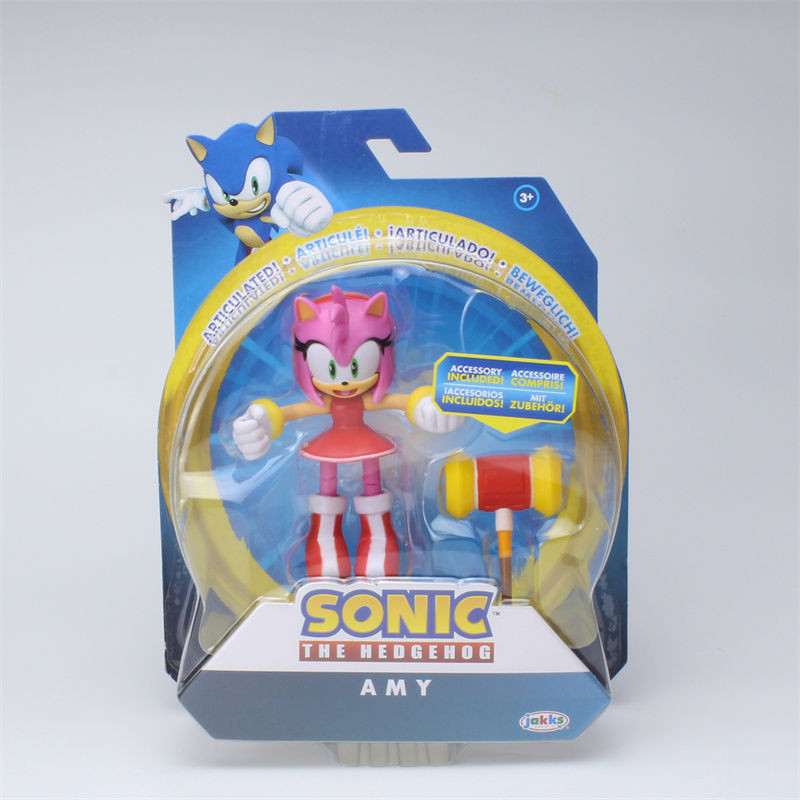 Authentic 10cm JAKKS hedgehog Sonic 4-inch Movable Doll Figurine ...