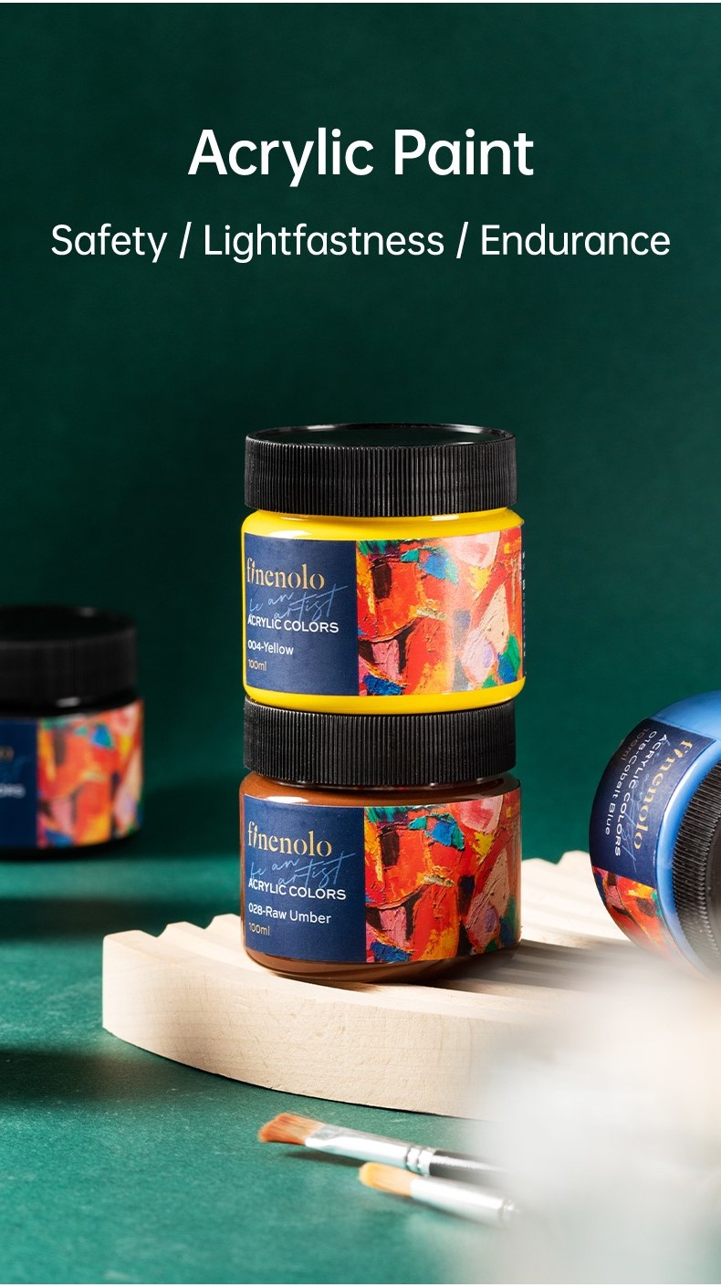 Deli Finenolo Acrylic Paint Colors (100ml) Cat Akrilik Waterproof ...