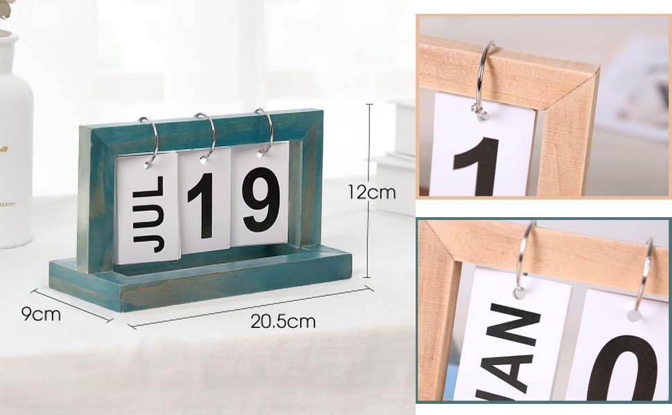 BSU Stylish Desk Table Calendar Simple Nordic Kalendar Meja Kayu Boleh ...