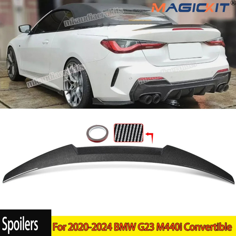 Rear Trunk Spoiler Wing Lip Carbon Color For 2020-2024 BMW G23 M440i ...