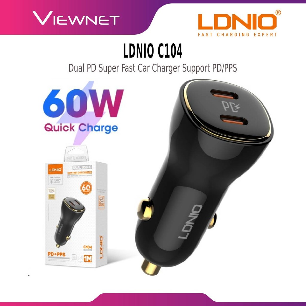 LDNIO C104 (60W DUAL PD30W) / C105 (1-QC30W) / C106 (1-PD30W) - SUPER ...