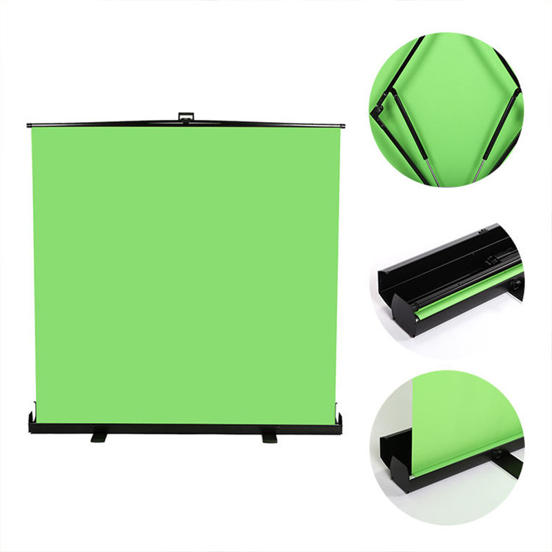 1.5m x 2m Portable Backdrop Green Screen Stand Muslin Cloth Studio ...