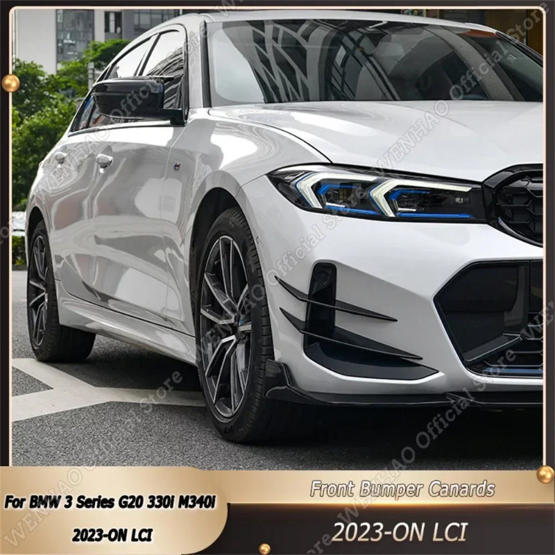 For BMW 3 Series G20 330i M340i 2023-ON LCI Front Bumper Canards Car ...