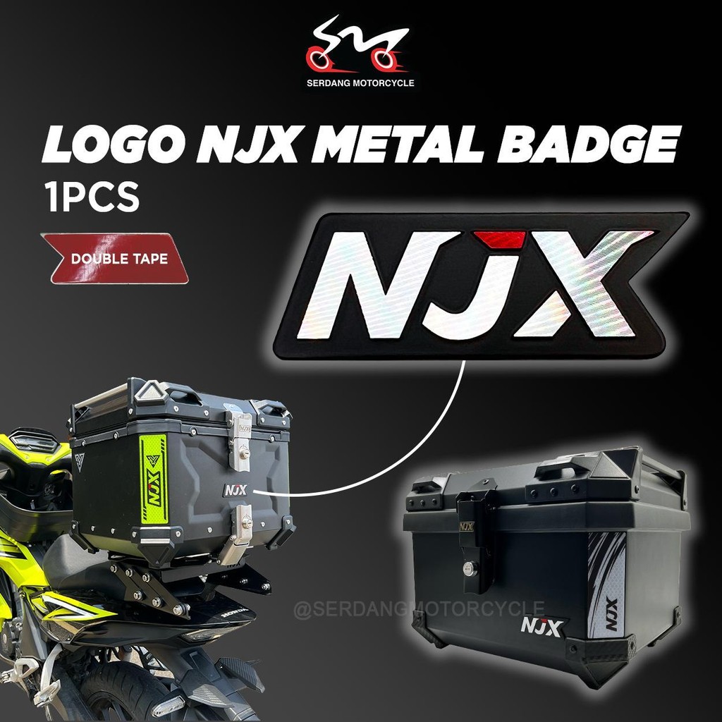 NJX Logo Emblem Pelekat Metal Plate Badge Sticker Untuk Top Box ...