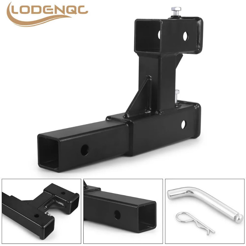 Double Hitch Receiver 2 inch Trailer Dual Hitch Extension Riser Hitch ...