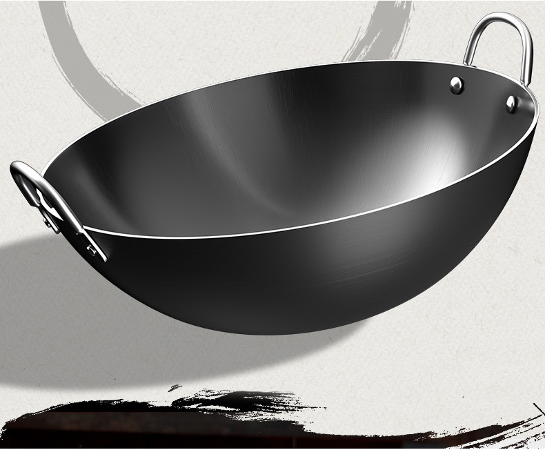 Carbon Steel Wok, Big Size Wok Pan, Woks & Stir-Fry Pans No Chemical ...