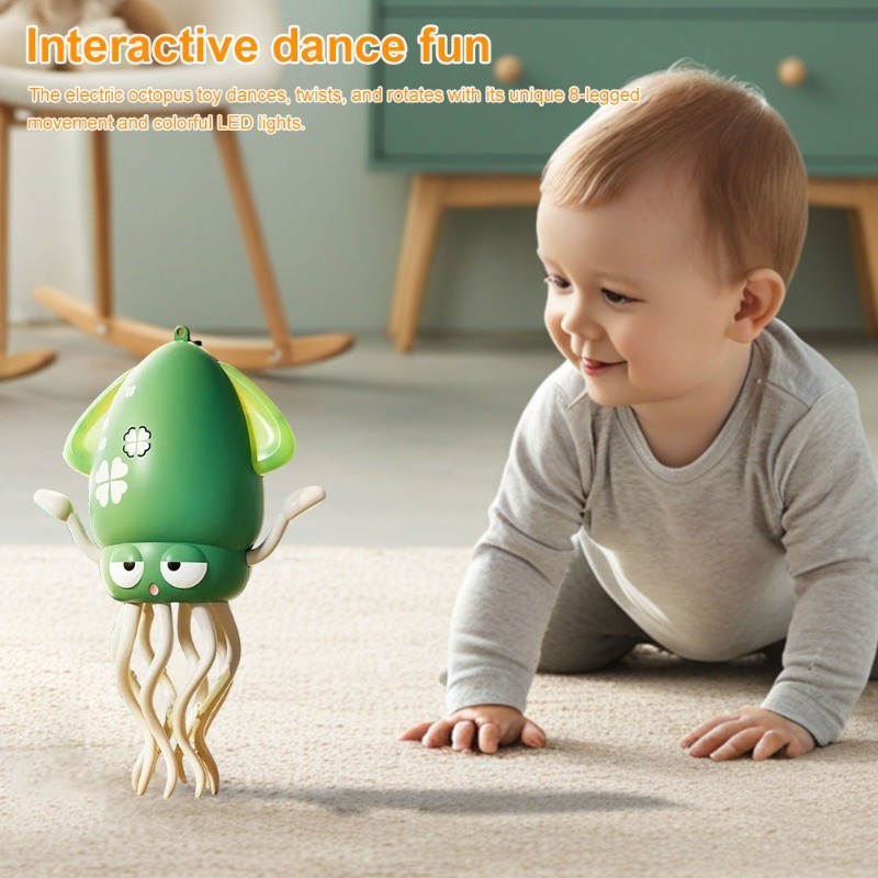 Creative Dancing Octopus Electric Automatic Induction Sound and Light ...