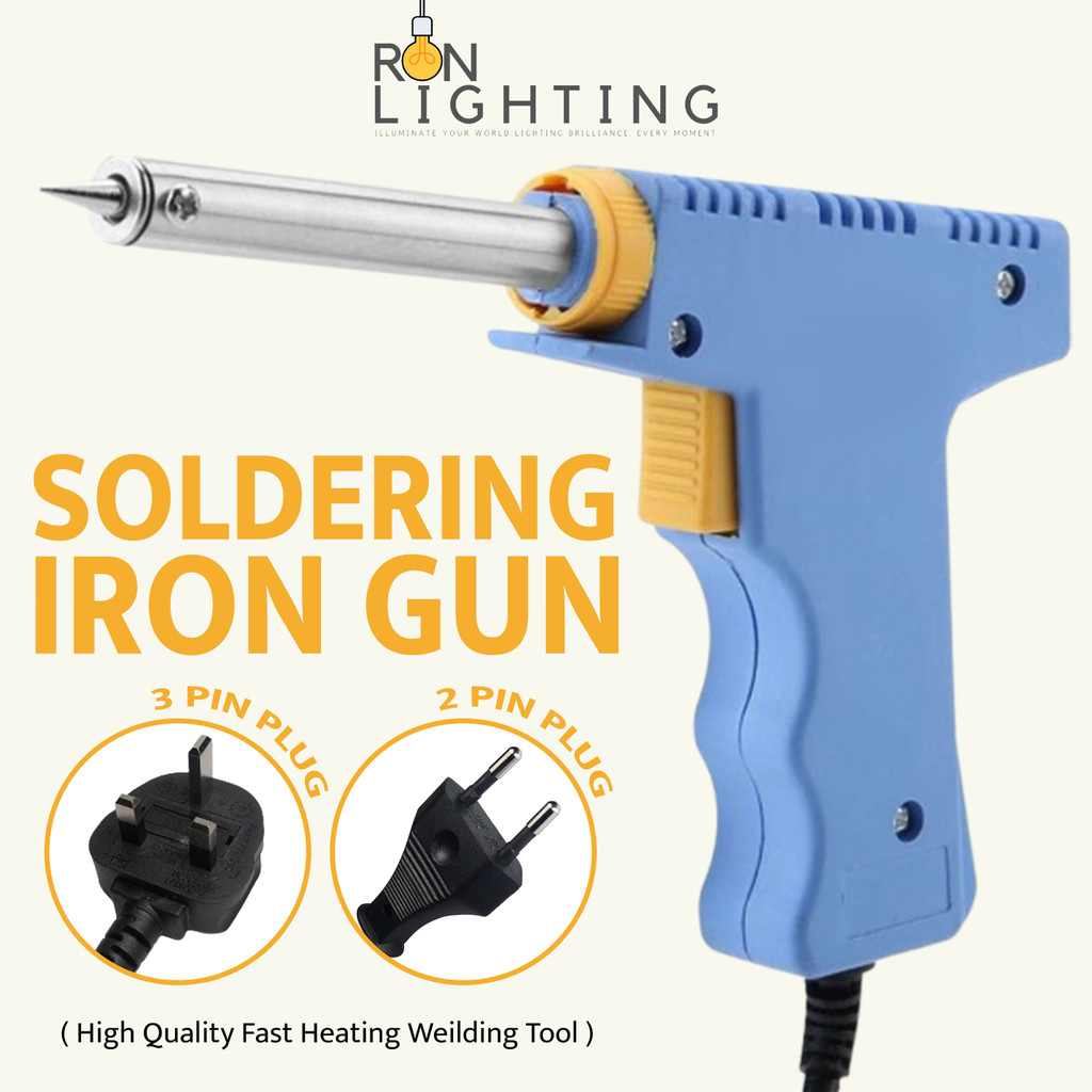 Soldering Welding Electrical Wire Iron Set 2 Pin Plug And 3 Pin Plug ...