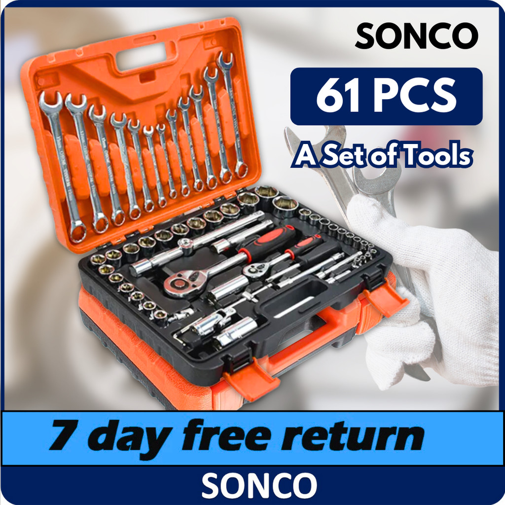 SONCO 🔥CR-V Original🔥 94pcs Combination Socket Wrench Ratchet Spanner ...