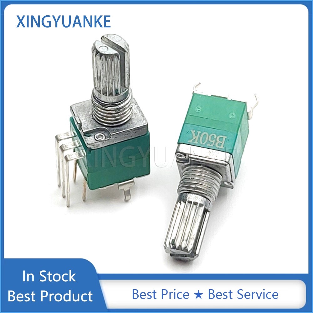 2Pcs/lot 097 Type Vertical Single 5Pins With Switch B50K RK097 Volume ...