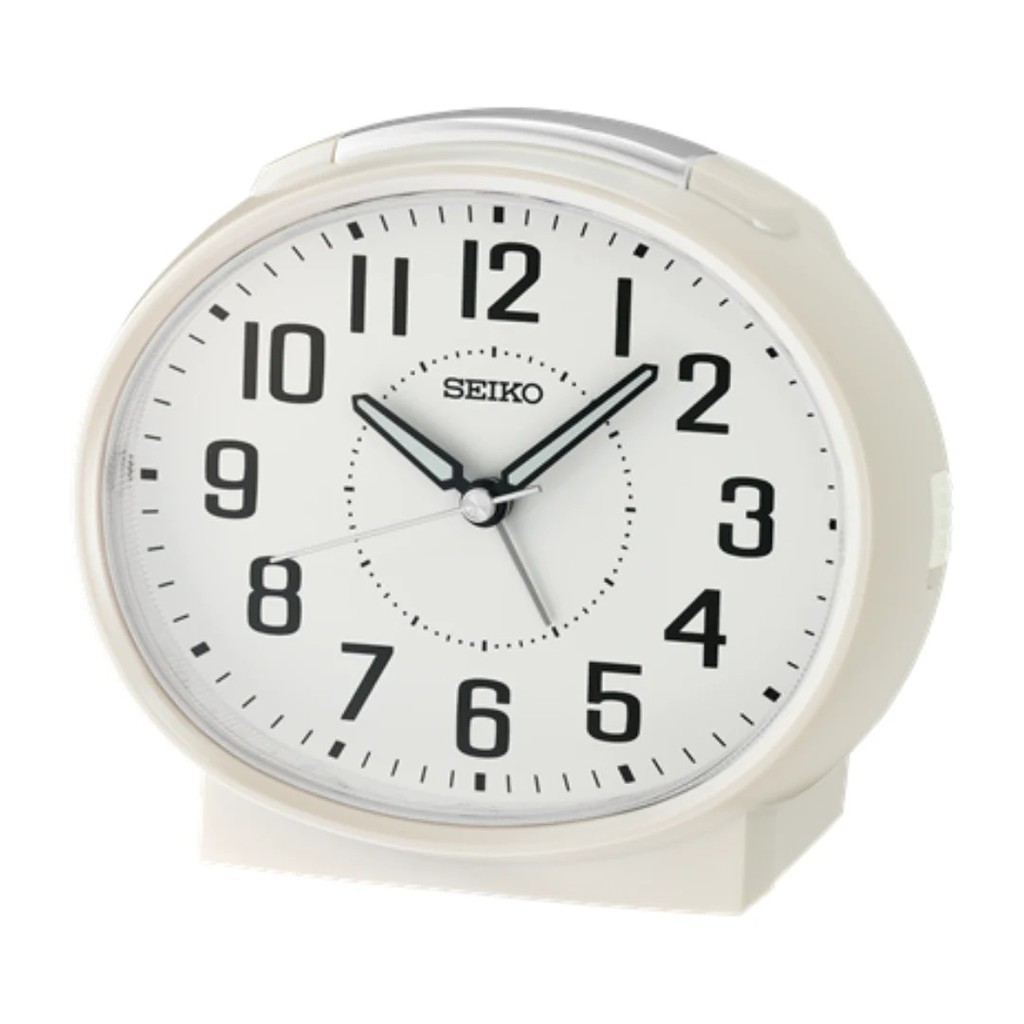 100% ORIGINAL SEIKO Quiet Sweep Analogue Bell Light Alarm Clock QHK059 ...
