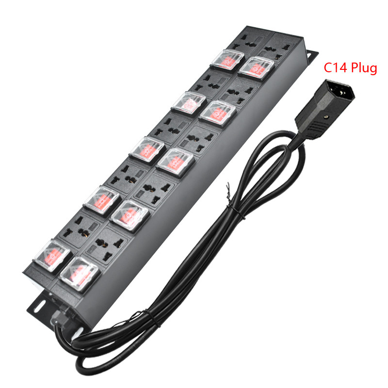 Cabinet Sockets PDU Power Strip Distribution Unit 10 socket，Independent ...