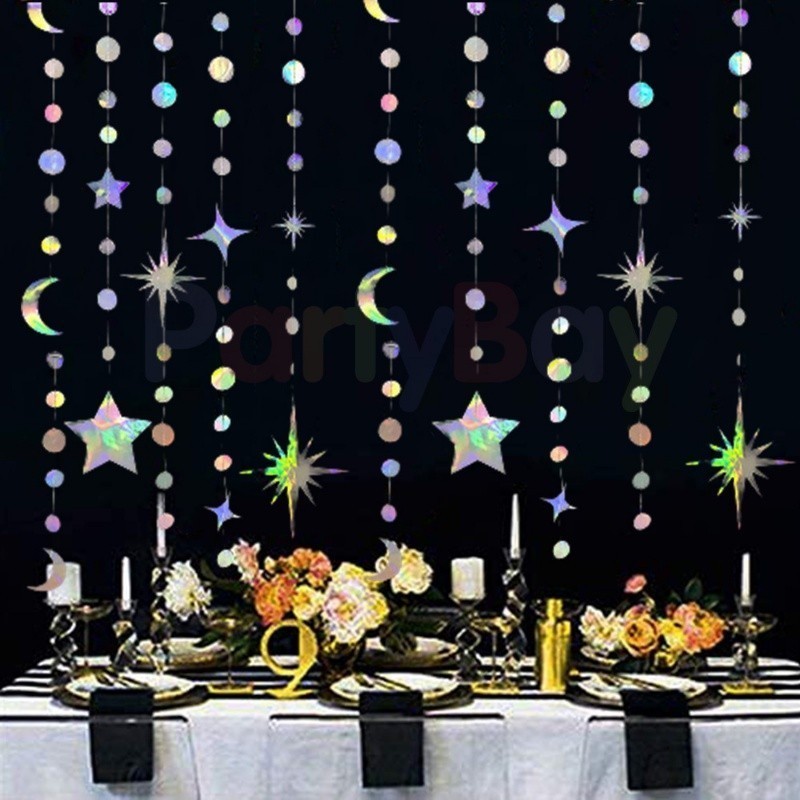 [Ready Stock]Hari Raya 4M Ramadan Decorations Iridescent Star Moon ...