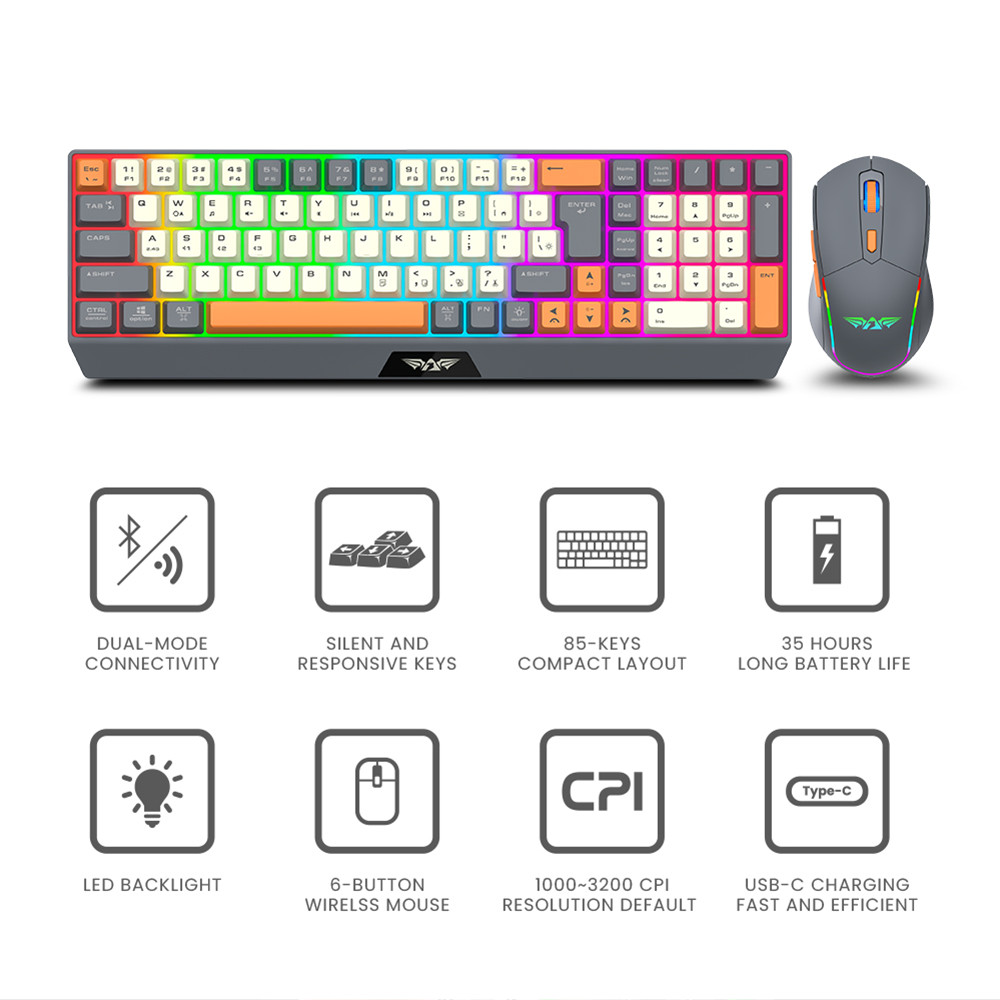 Armaggeddon MM 852R Dual Mode Wireless Keyboard Mouse Combo | Free ...