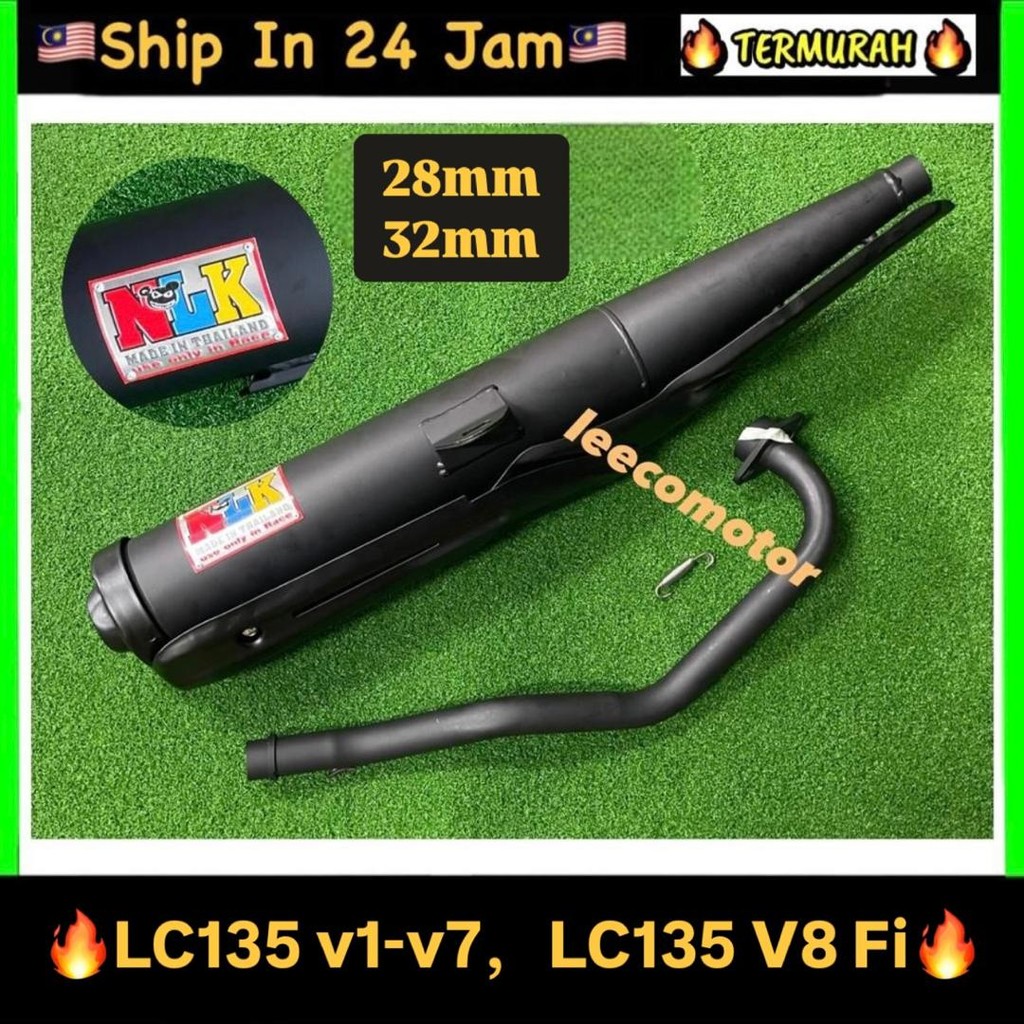 LC135 V1 - V8 NLK Racing Exhaust Standard STD 28mm Exhaust Ekzos Exzos ...