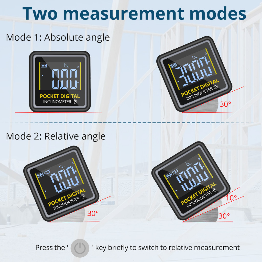 Mini Digital USB Rechargeble Level Protractor Angle Finder Level Gauge ...