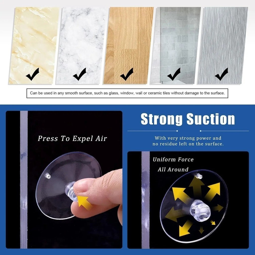 10/20/30/40/50Pcs Suction Cup Stickers - Mushroom Head Suckers Wall ...