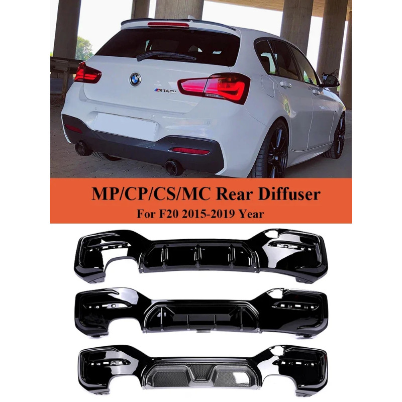 For BMW 1 Series F20 F21 LCI M Sport M Tech Rear Bumper Diffuser CS ...