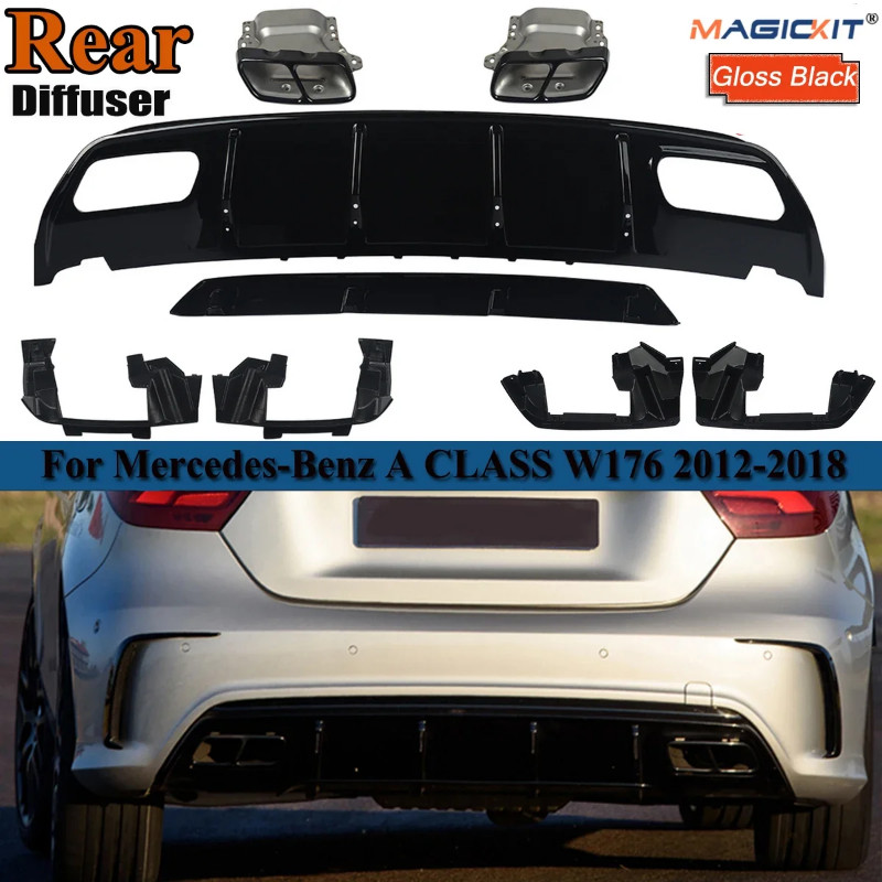 For Mercedes Benz W176 A45 AMG A180 A200 A Class Hatchback Rear Bumper ...