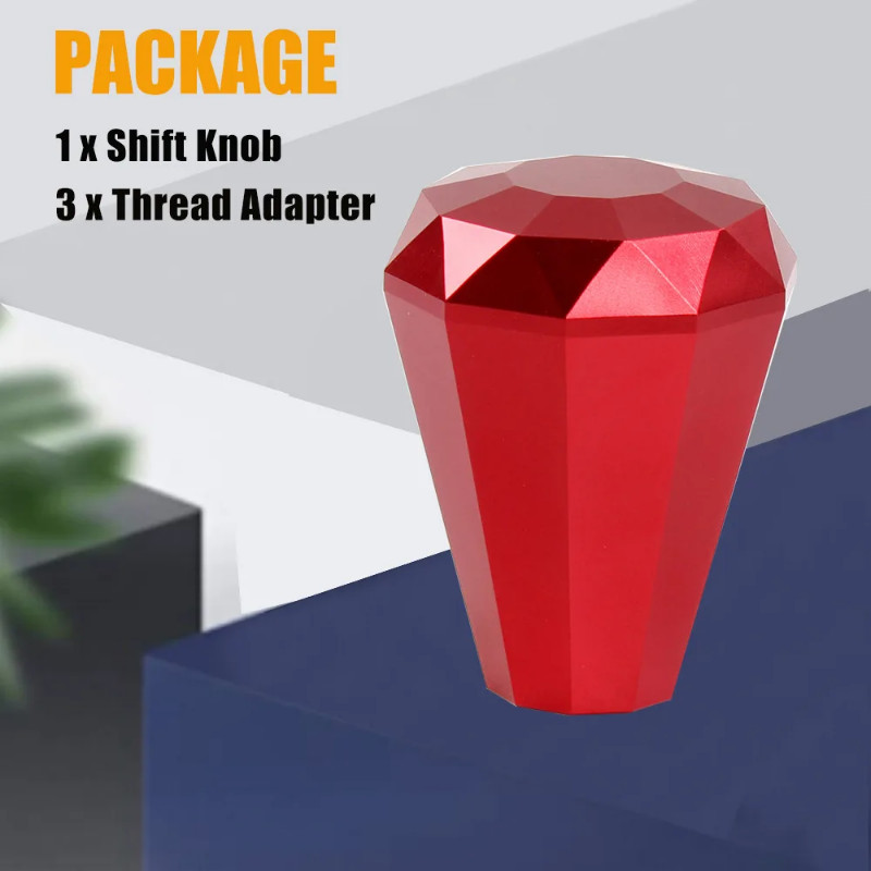Universal Aluminium Diamond Shift Knob For Manual Shift Knob & 8/10 ...