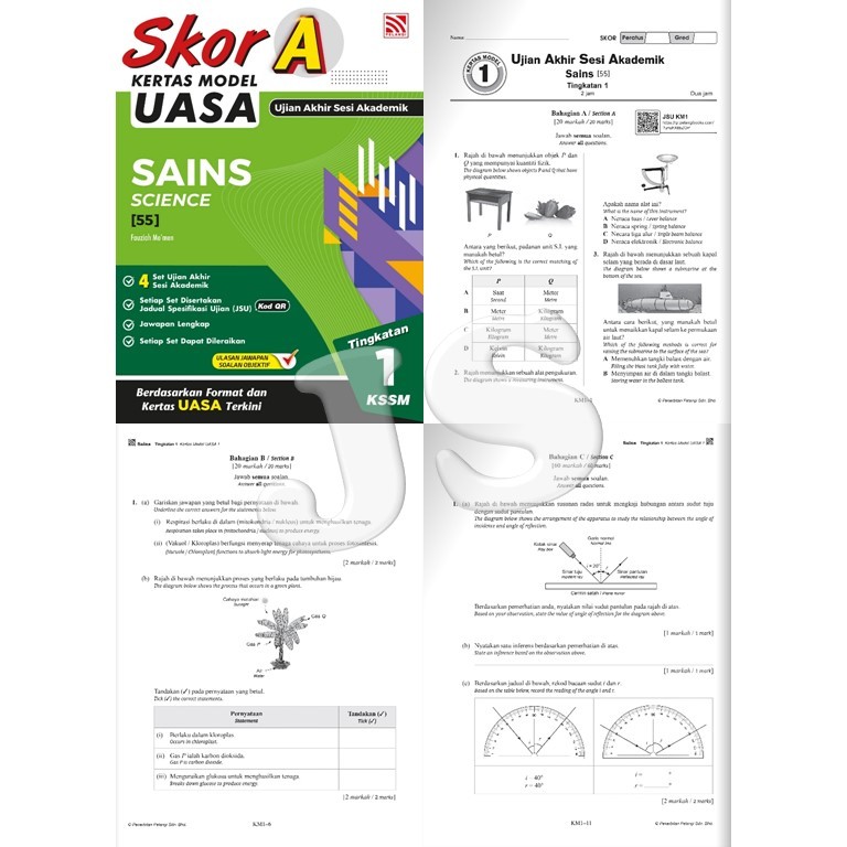 (SI)SKOR A KERTAS MODEL UASA TINGKATAN 1 KSSM 2025 - SAINS / RBT ...