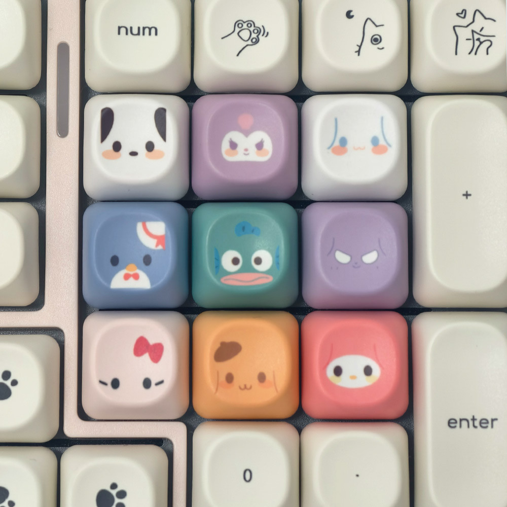 Sanrio Keycaps MOA Profile PBT Five-sided Dye Sublimation 9pcs Cartoon ...
