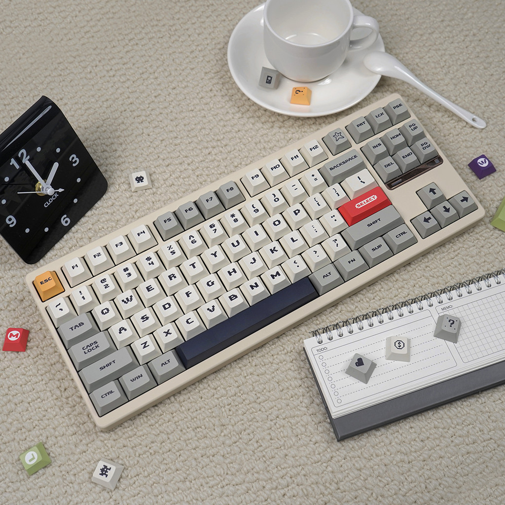 Mario pixel art Keycaps PBT Cherry Profile 152 keycaps set for ...