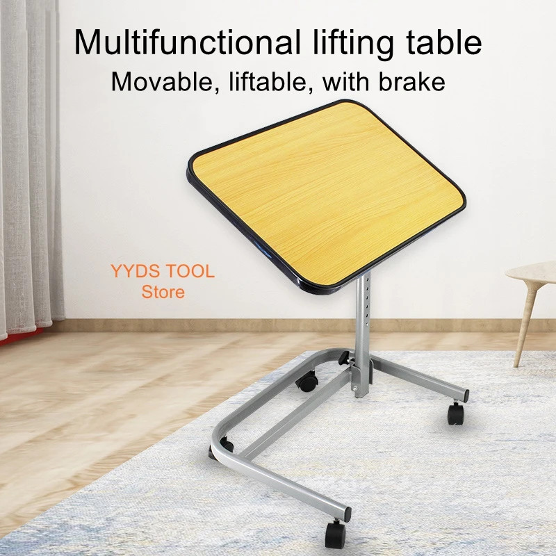 Manual lift and folding hospital home computer desk folding all-in-one ...