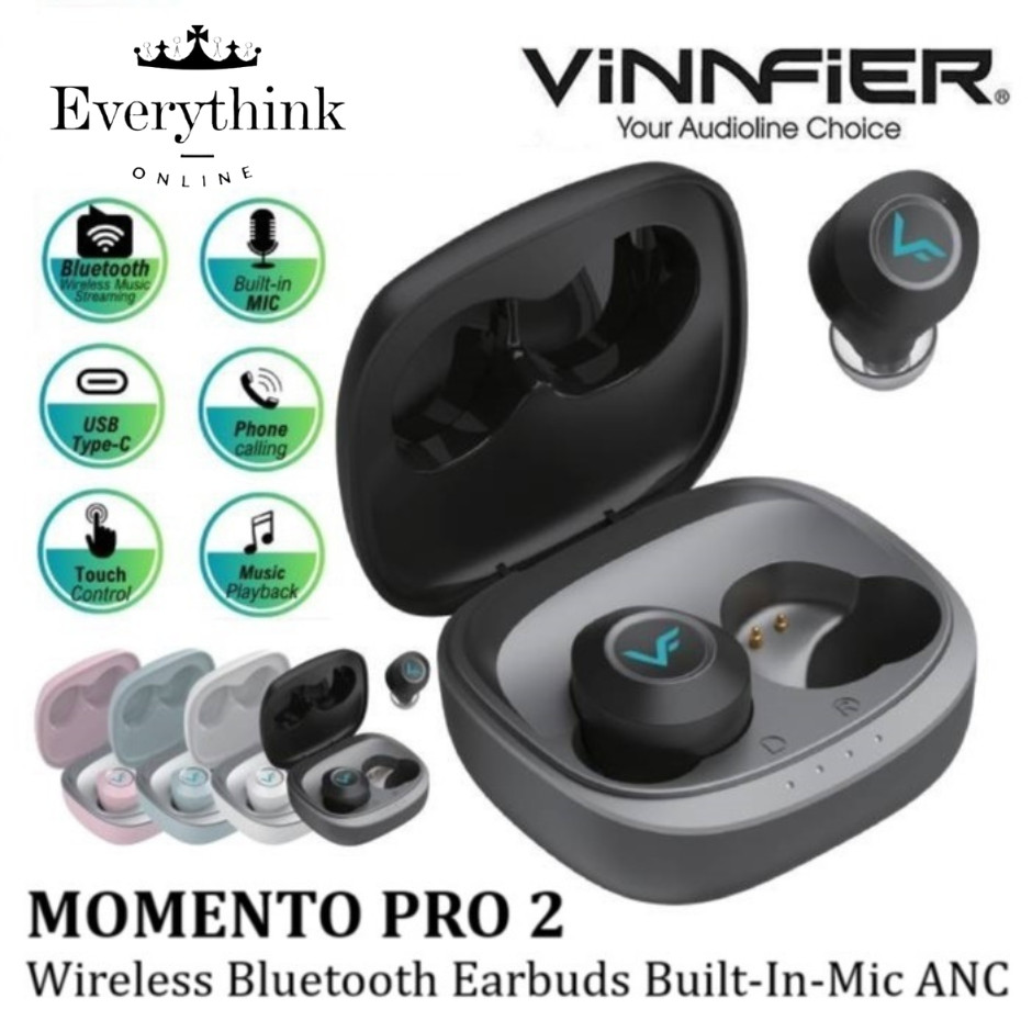 VINNFIER MOMENTO PRO 2 WIRELESS BLUETOOTH EARBUDS DUAL MIC WITH STEREO ...