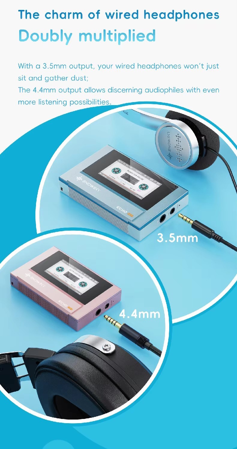 Snow Sky Echo Mini: HiFi Bluetooth MP3 Music Player, 15 Hours Playback ...
