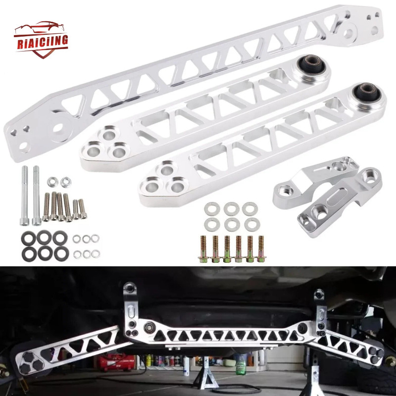 Aluminum Silver Rear Lower Control Arms Subframe Brace for Honda Civic ...