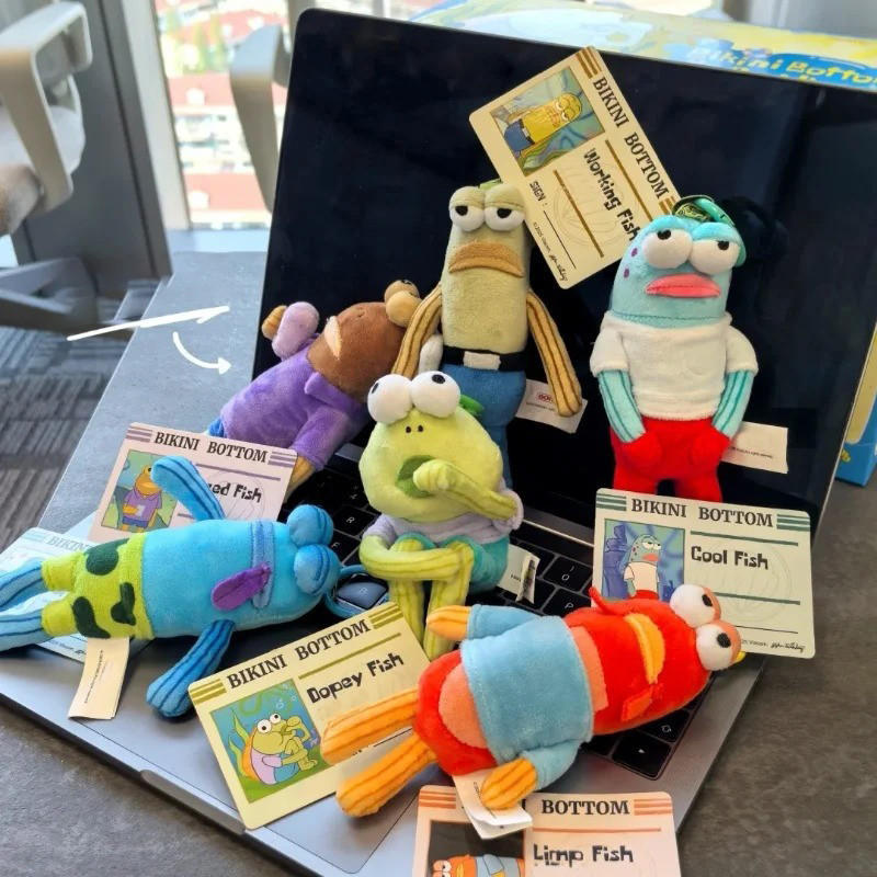 Spongebob Residents Of Bikini Bottom Underwater Fish Population Plush ...