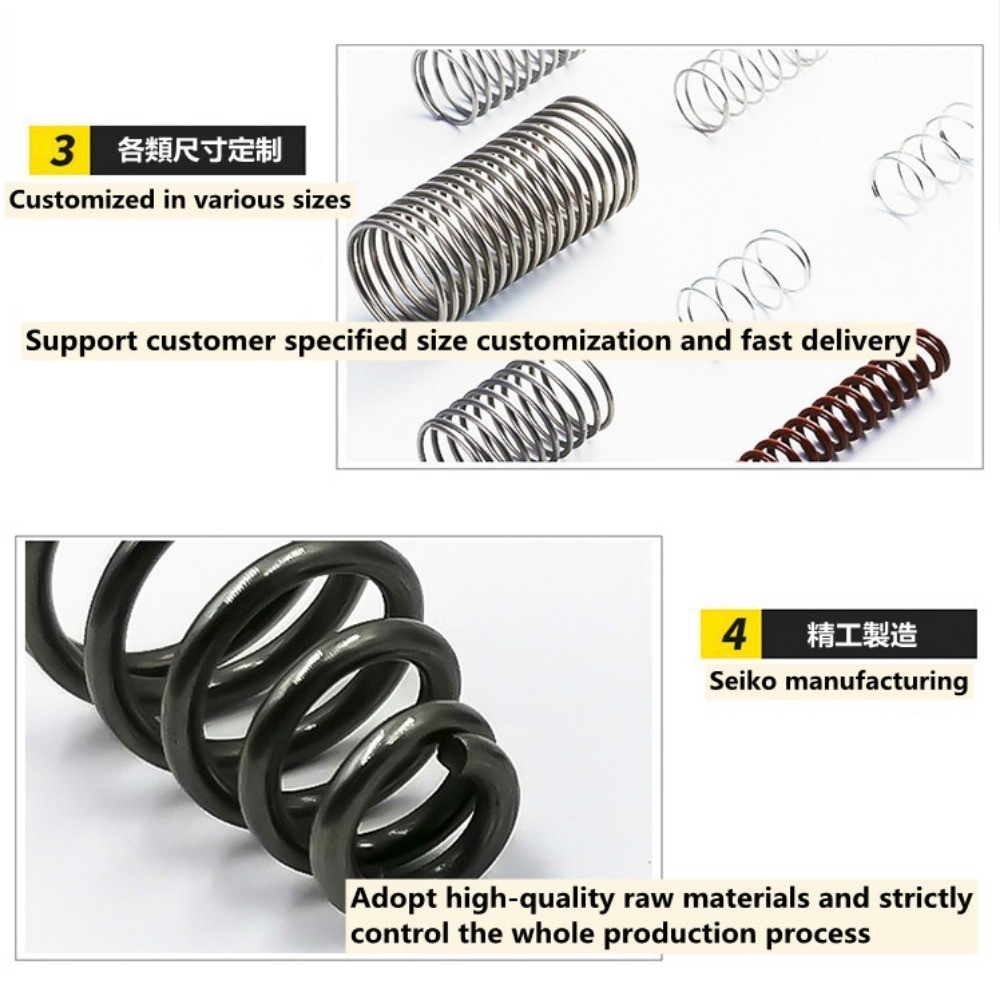 65Mn Spring Steel Compression Spring d0.5mm * OD3-10mm * L5-50mm Strong ...