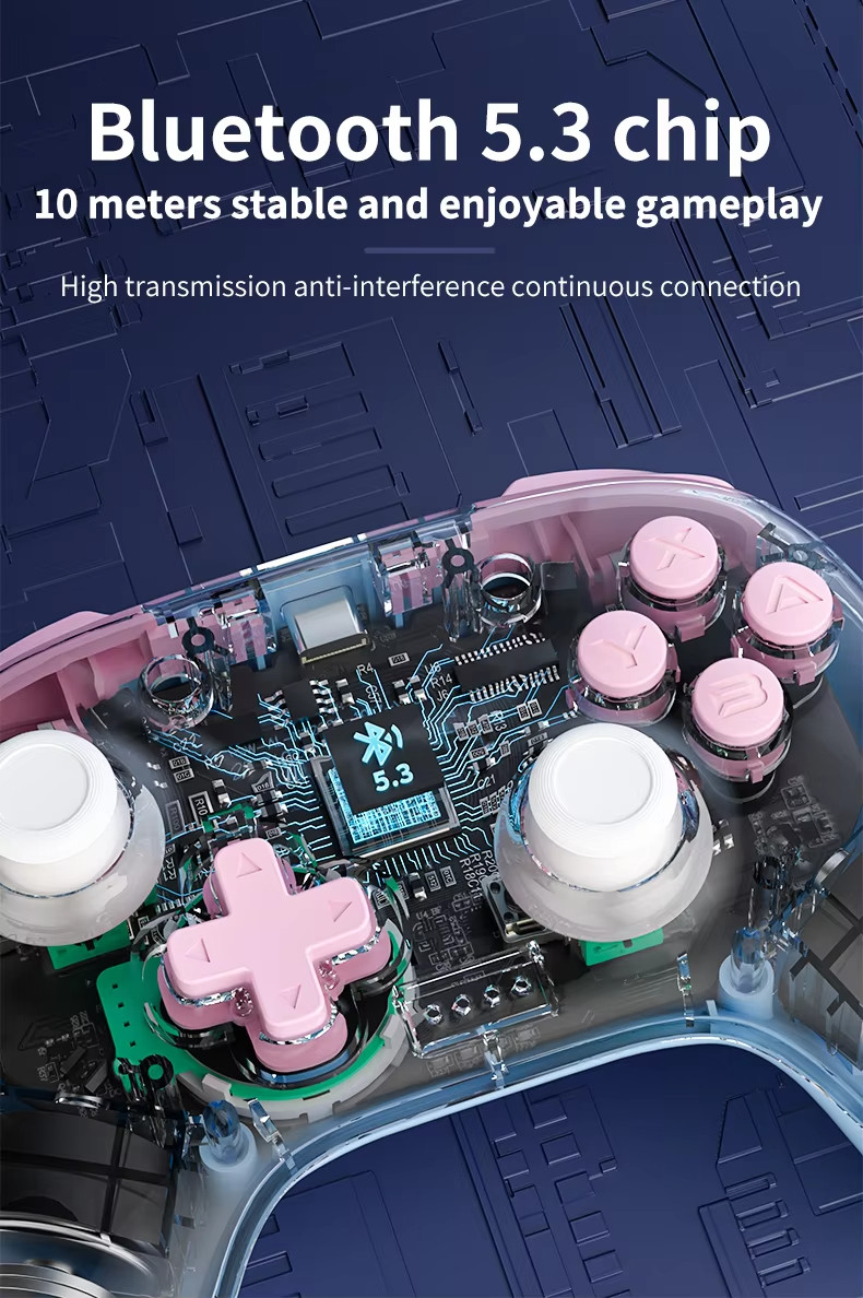 AOLION Bluetooth Wireless Gamepad RGB with Somatosensory Continuous ...